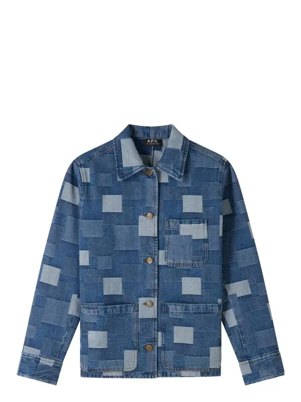 A.p.c. Patchwork Denim Jacket - Blue