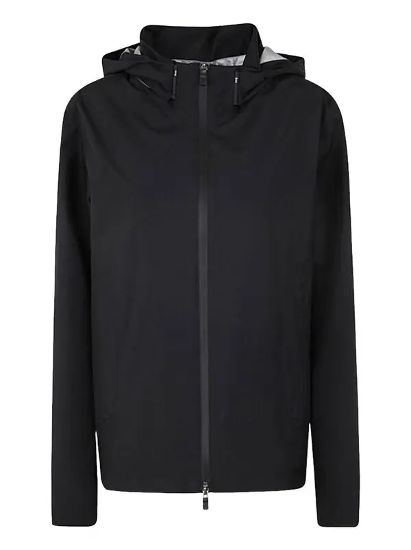 Herno Gore-tex Waterproof Hooded Jacket - Black