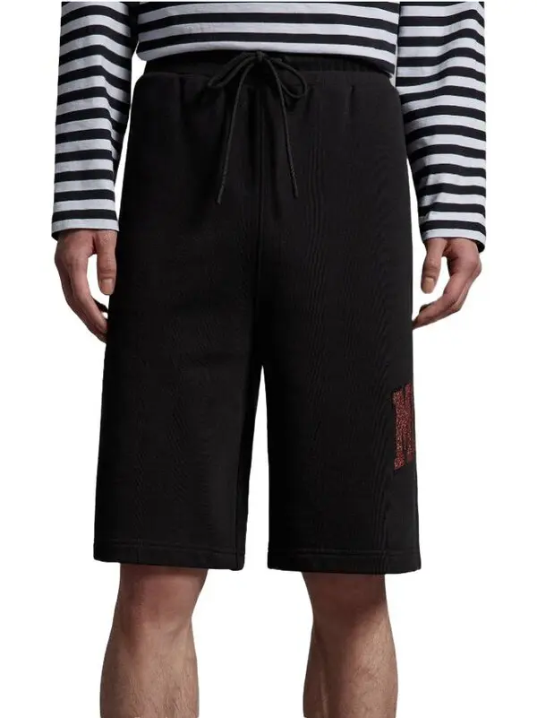 Moncler Logo Fleece Bermuda Shorts - Black