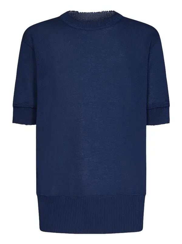 MAISON MARGIELA Ribbed Hem Shirt - Blue