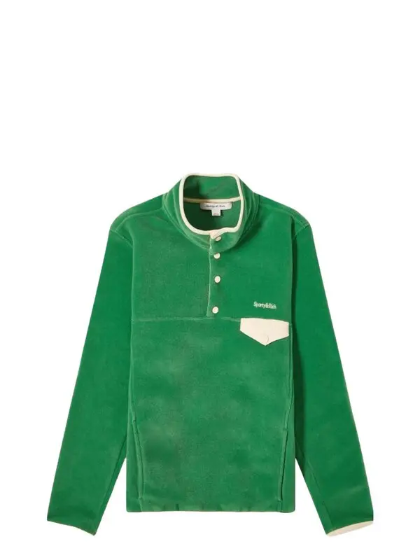 SPORTY  RICH Sporty & Rich Funnel Neck Long-sleeved Jumper - Green