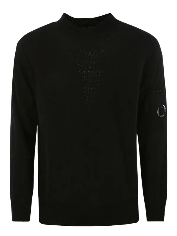 C.P. COMPANY Logo-patch Cotton Jumper - Black