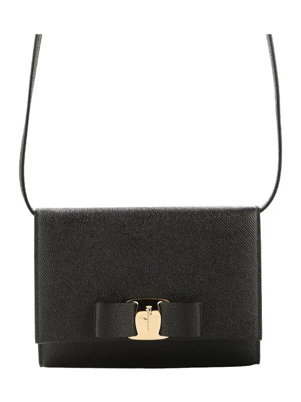 FERRAGAMO Flap Shoulder Bag - Black