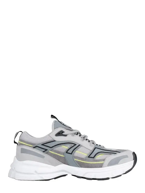 Axel Arigato Lace Up Sneakers With Perforated Details And Logo - Gray