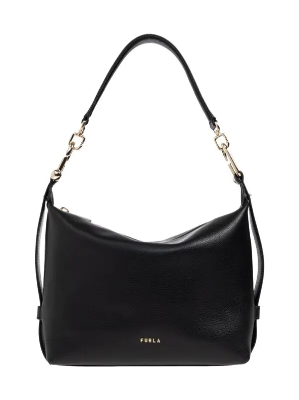 Furla Small Tonie Chain-detail Leather Tote Bag - Black