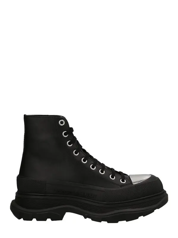 Alexander McQueen Tread Slick Lace-up Boots - Black