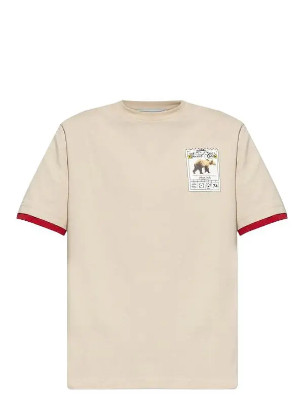Iceberg Graphic Printed Crewneck T-shirt - Beige