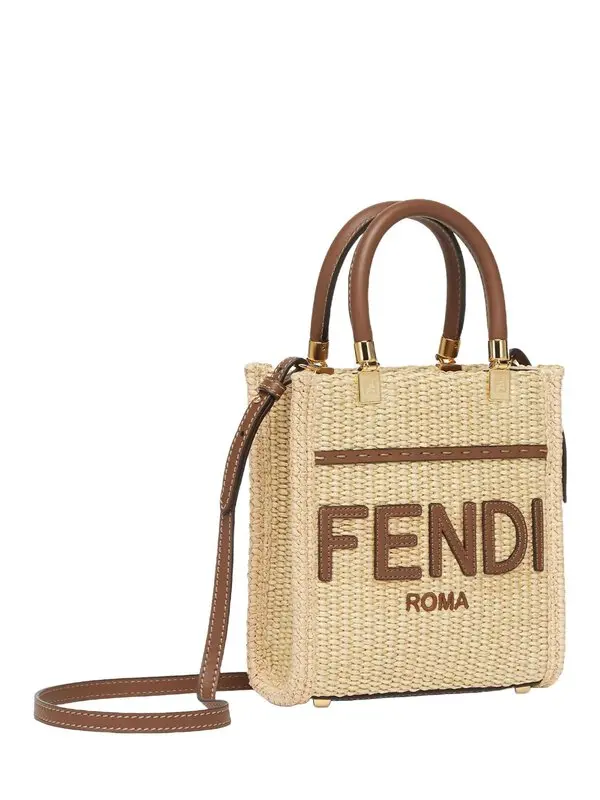 Fendi Sunshine Mini Tote Bag - Light Brown