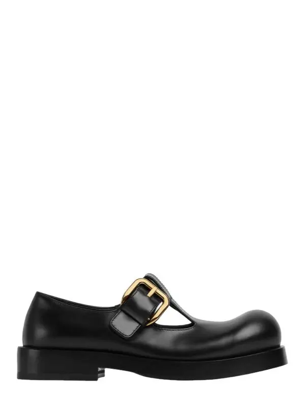 Bottega Veneta Helium Mary Jane Buckled Shoes - Black