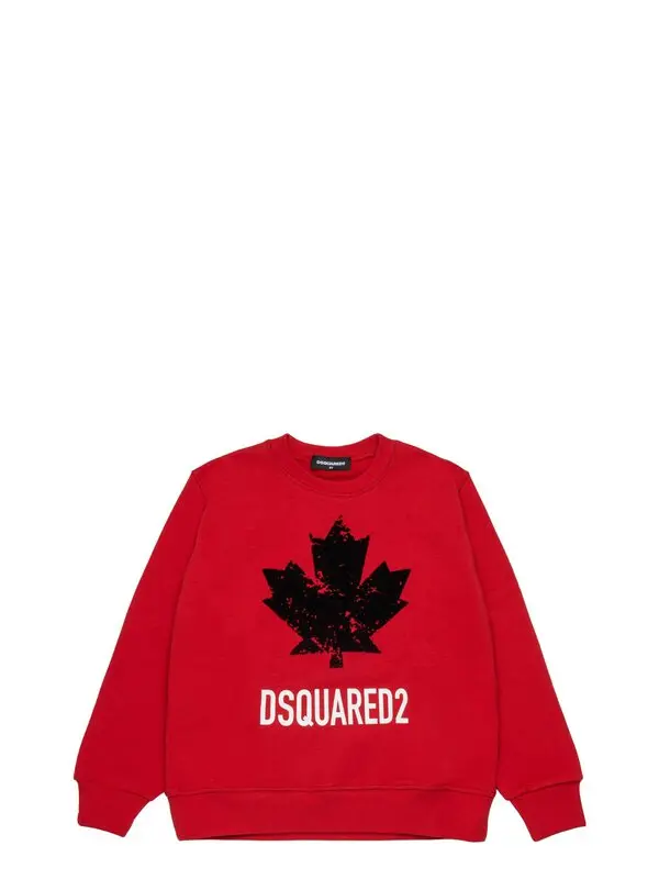 Dsquared2 Crew Neck Long Sleeve Sweatshirt - Red
