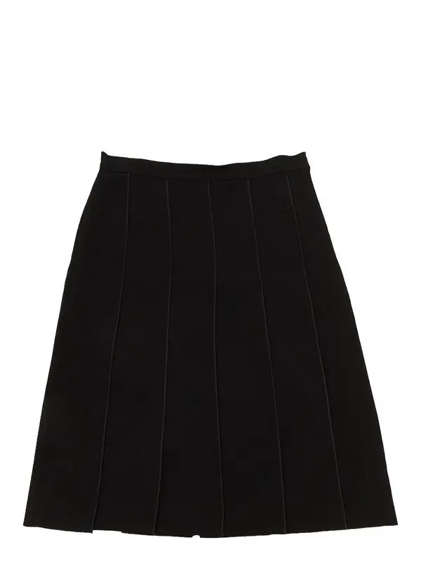 Max Mara Pleated Midi Skirt - Black