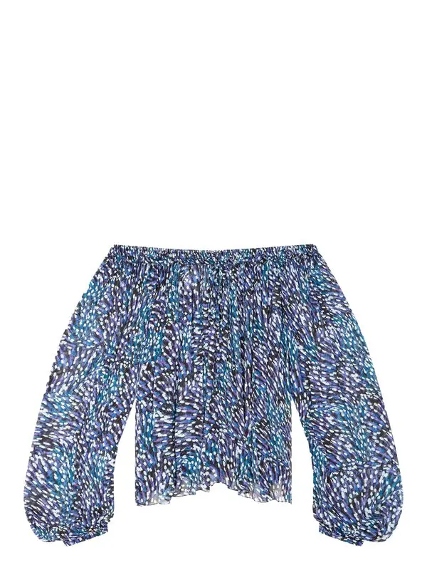 Isabel Marant Étoile Multicolor Print Long Sleeve Blouse - Blue