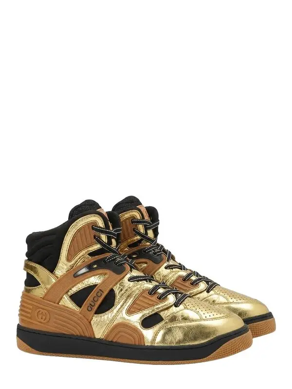 Gucci High-top Basket Trainers - Brown