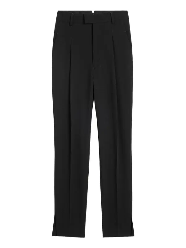 Ami High Waist Cigarette Trousers - Black