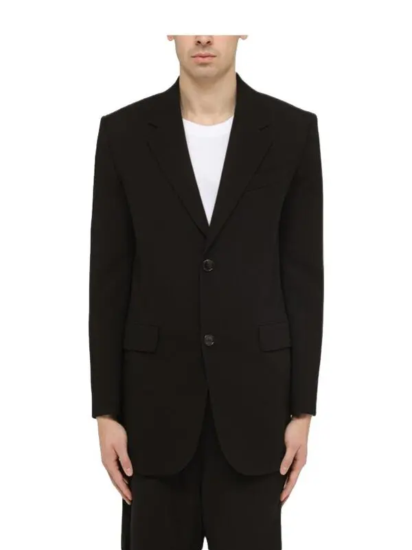 Ami Single Breasted Oversized Jacket - Black