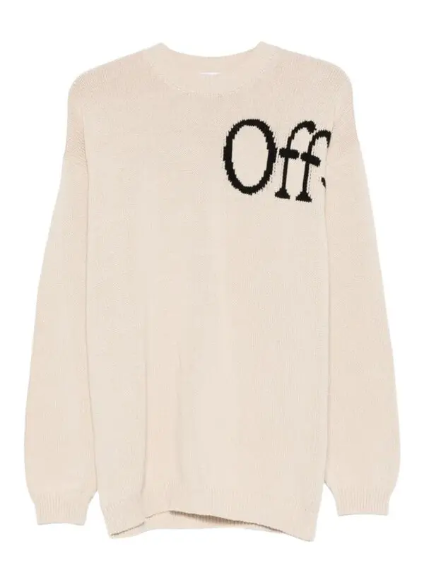 Off-White Logo Print Jumper - Nude