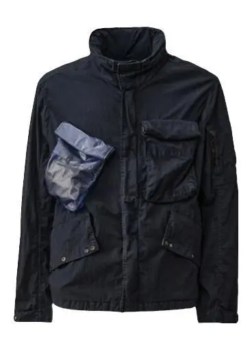 C.P. COMPANY 50 Fili Gum Lens-detailed Jacket - Black
