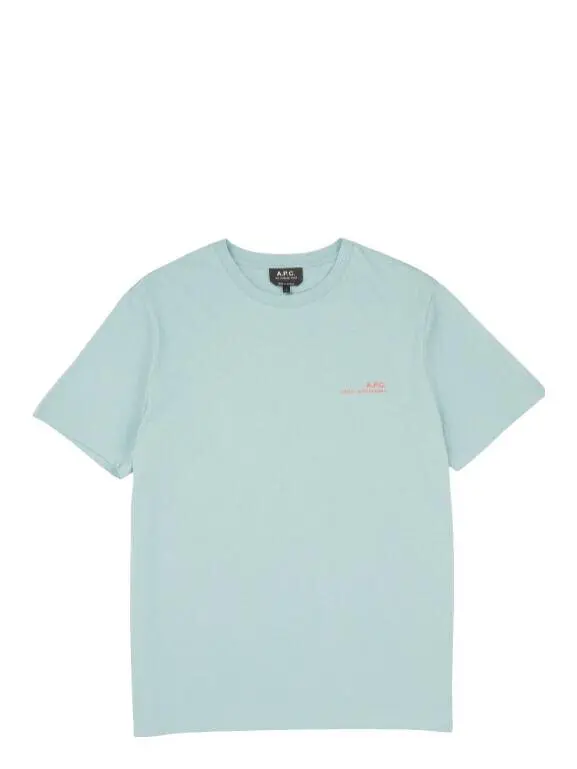 A.p.c. Logo Printed Crewneck T-shirt - Blue