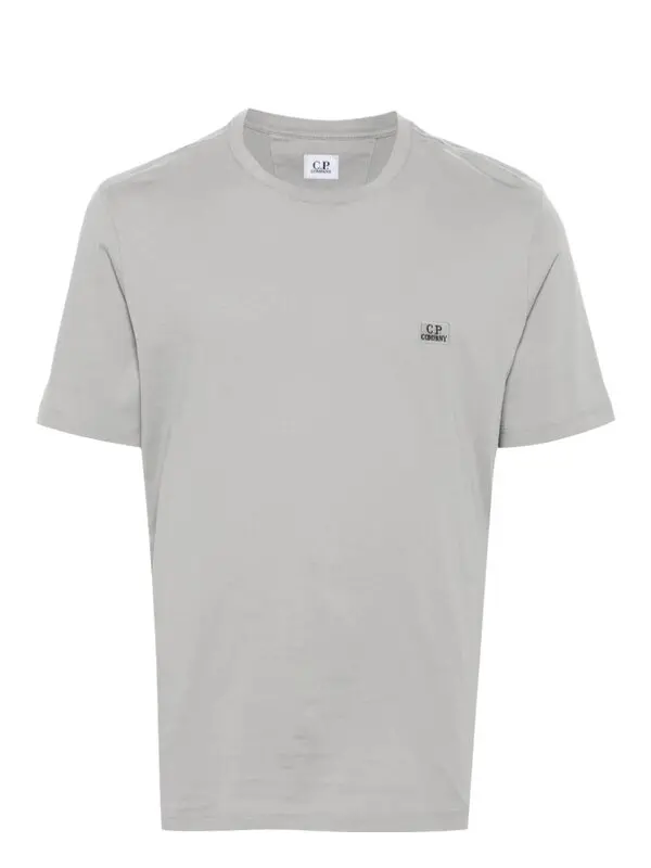 C.P. COMPANY Logo-appliqué Cotton T-shirt - Gray
