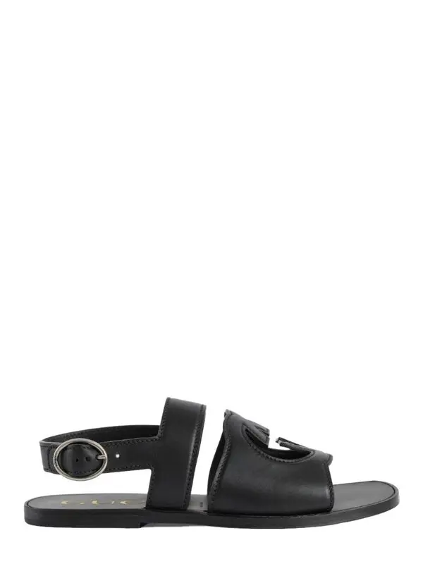 Gucci Cut-out Detailed Interlocking G Sandals - Black