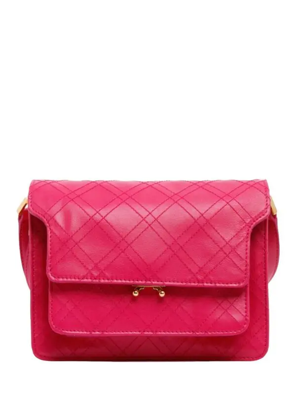 Marni Medium Trunk Logo Crossbody Bag - Red
