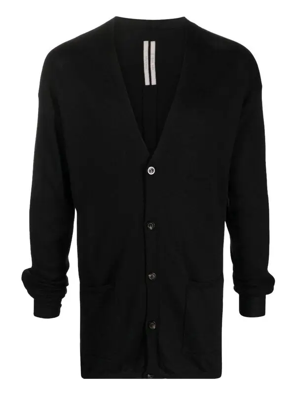 Rick Owens Colorblock Sleeve Cardigan - Black