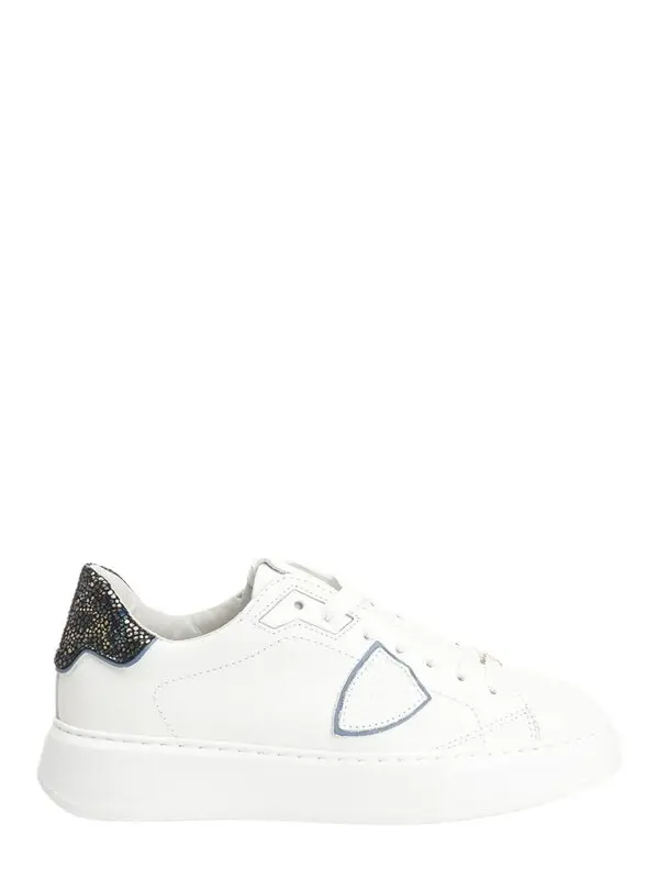 Philippe Model Logo Lace-up Low-top Casual Sneakers - White