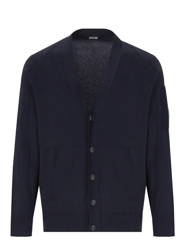 C.P. COMPANY V-neck Cotton Cardigan - Black
