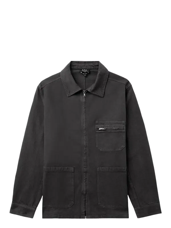 A.p.c. Connor Zipped Denim Jacket - Black