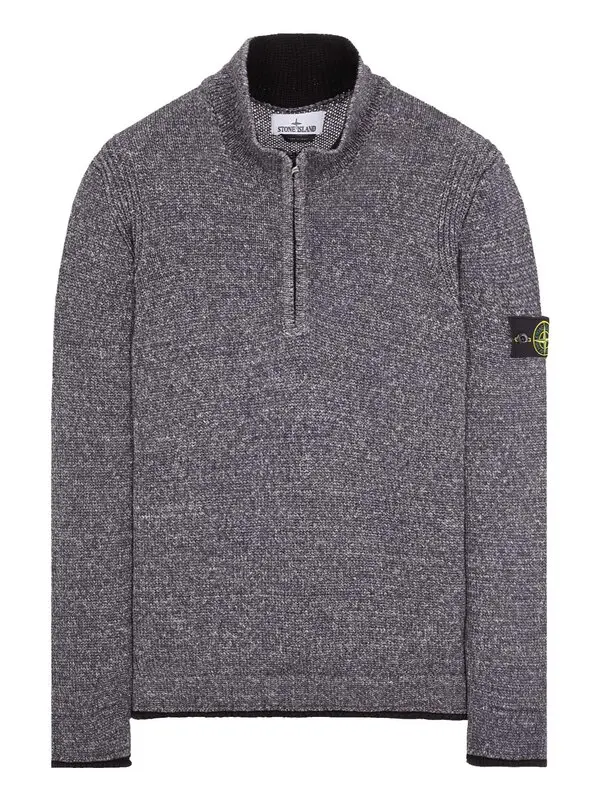 Stone Island Compass Patch Knitted Jumper - Black