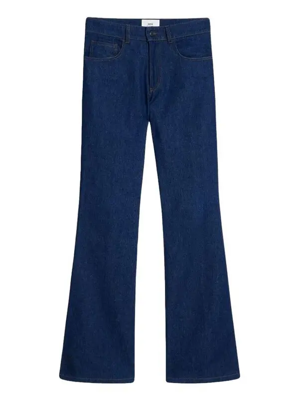 Ami Flare Fit Low-rise Jeans - Blue