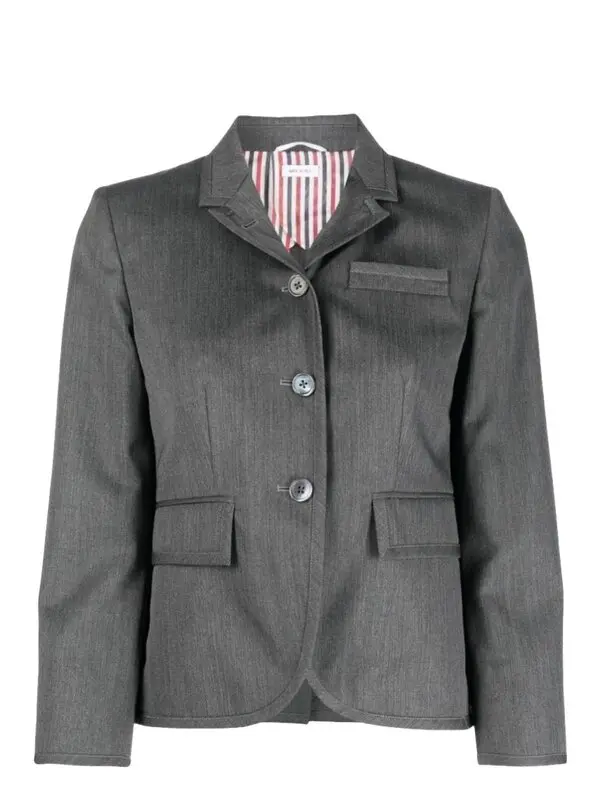 Thom Browne Single-breasted Tailored Blazer - Medium Gray