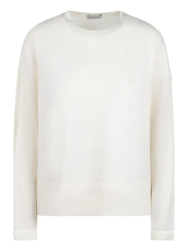 Moncler Crewneck Long-sleeved Jumper - White