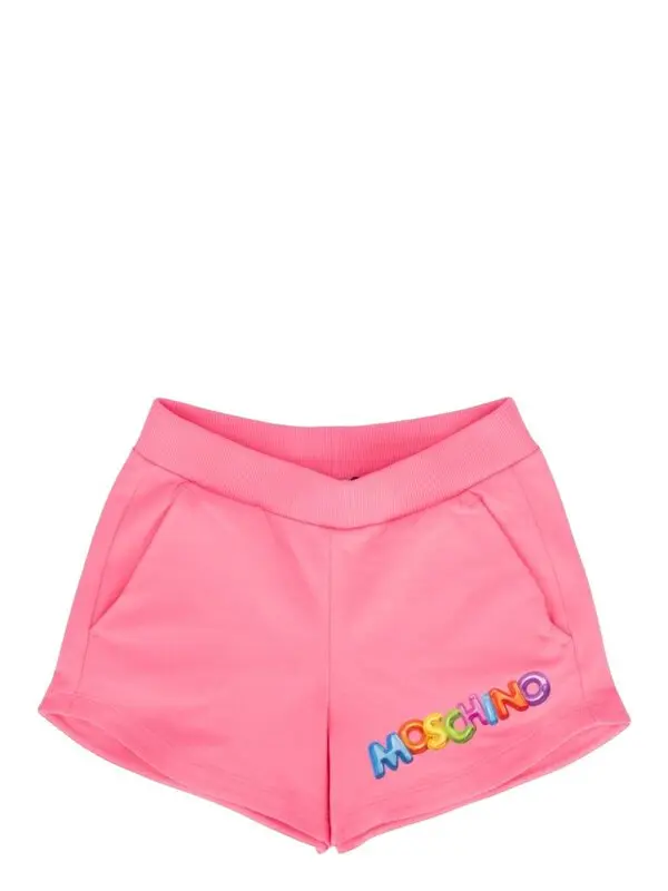 Moschino Print Stretch-cotton Shorts - Pink