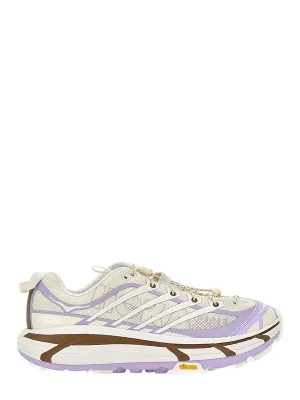 Hoka One One Round Toe Lace-up Sneakers - White
