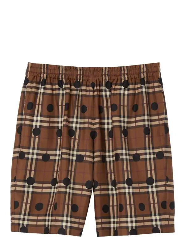 Burberry Vintage Checked Straight Hem Shorts - Brown