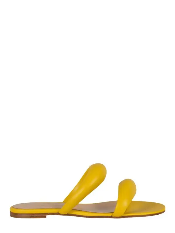 GIANVITO ROSSI Double Strap Slip-on Sandals - Yellow