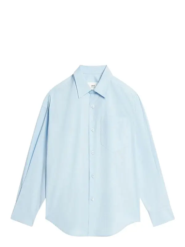 Ami Chest Pocket Long-sleeved Shirt - Blue