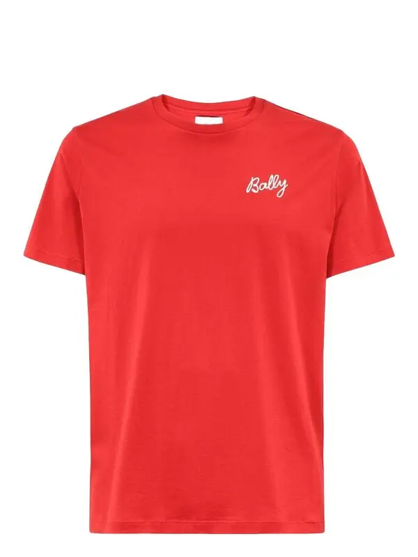 Bally Logo-embroidered T-shirt - Red