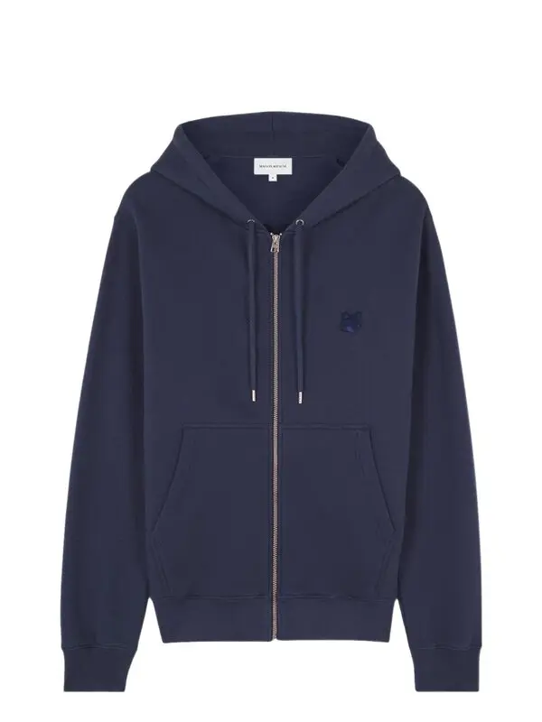 Maison Kitsuné Bold Fox Head Patch Zipped Hoodie - Black
