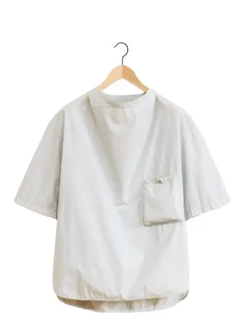 LEMAIRE Short-sleeved Draped T-shirt - Gray