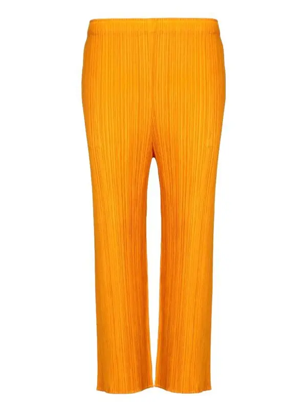 PLEATS PLEASE BY ISSEY MIYAKE High-waisted Cropped Trousers - Orange