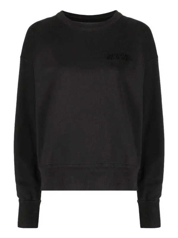 Isabel Marant Étoile Logo Embroidered Crewneck Sweatshirt - Black
