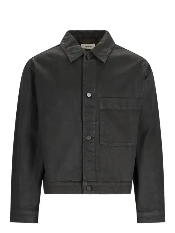 LEMAIRE Long Sleeve Boxy Trucker Jacket - Black