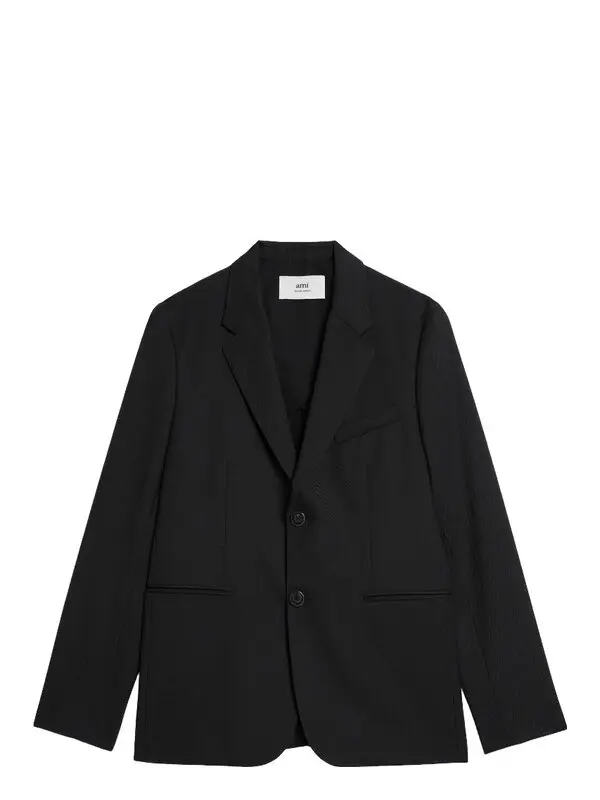 Ami Single-breasted Tailored Jacket - Black