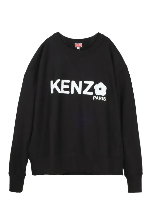 Kenzo Long Sleeve Pullover With Logo - Black