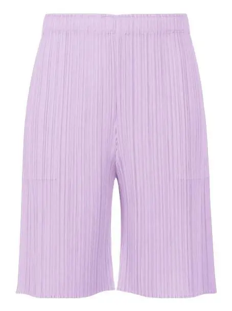 PLEATS PLEASE BY ISSEY MIYAKE Pleated Straight Leg Pants - Purple