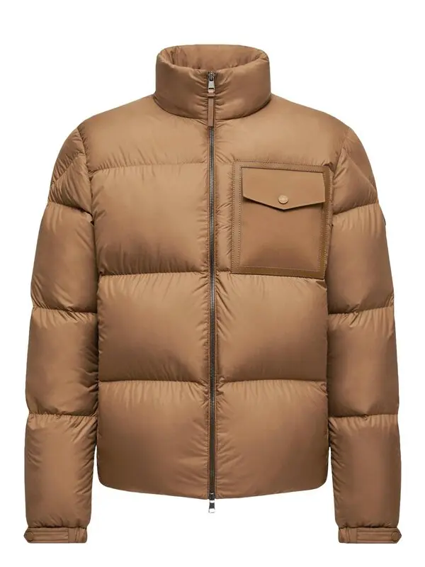 Moncler Chinon Short Quilted Down Jacket - Camel Beige