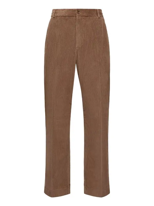 Moncler Corduroy Straight-leg Trousers - Brown