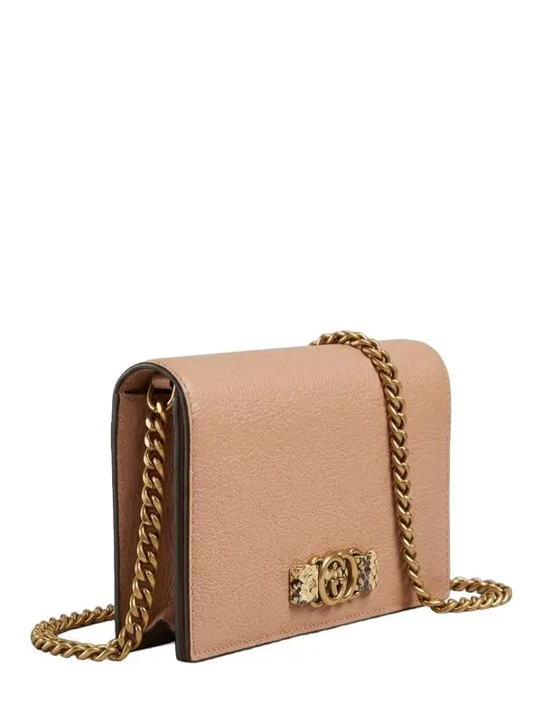 Gucci Interlocking Double G Shoulder Bag - Nude